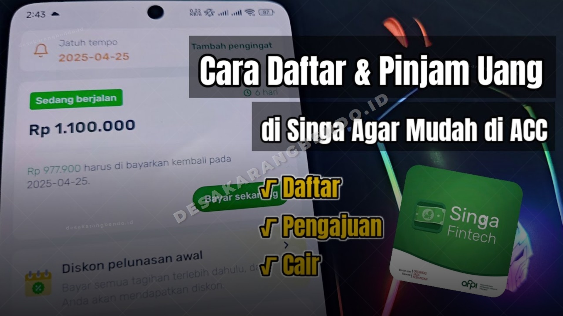 Cara Daftar dan Pinjam Uang di Pinjol Singa Fintech 2026, Syarat, Bunga ...